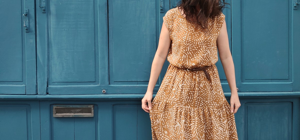 La robe longue Violette - République du Chiffon - Ateliers By The way